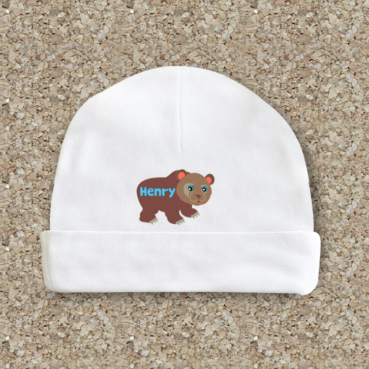 Baby Clothes, Baby Hat, Personalized, White Cotton Cap, Baby Shower on ...