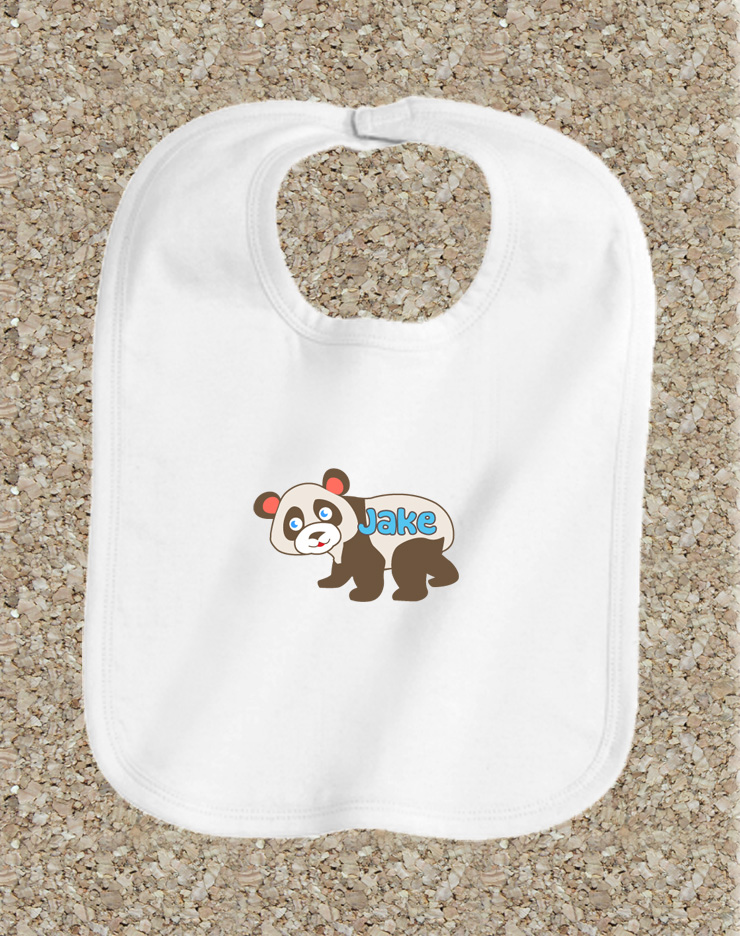 Baby Clothes, Baby Bib, Personalized Bib, White Cotton Bib, Baby Shower ...