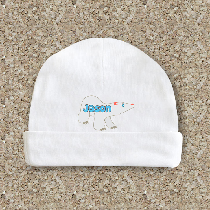 Baby Clothes, Baby Hat, Personalized, White Cotton Cap, Baby Shower on ...